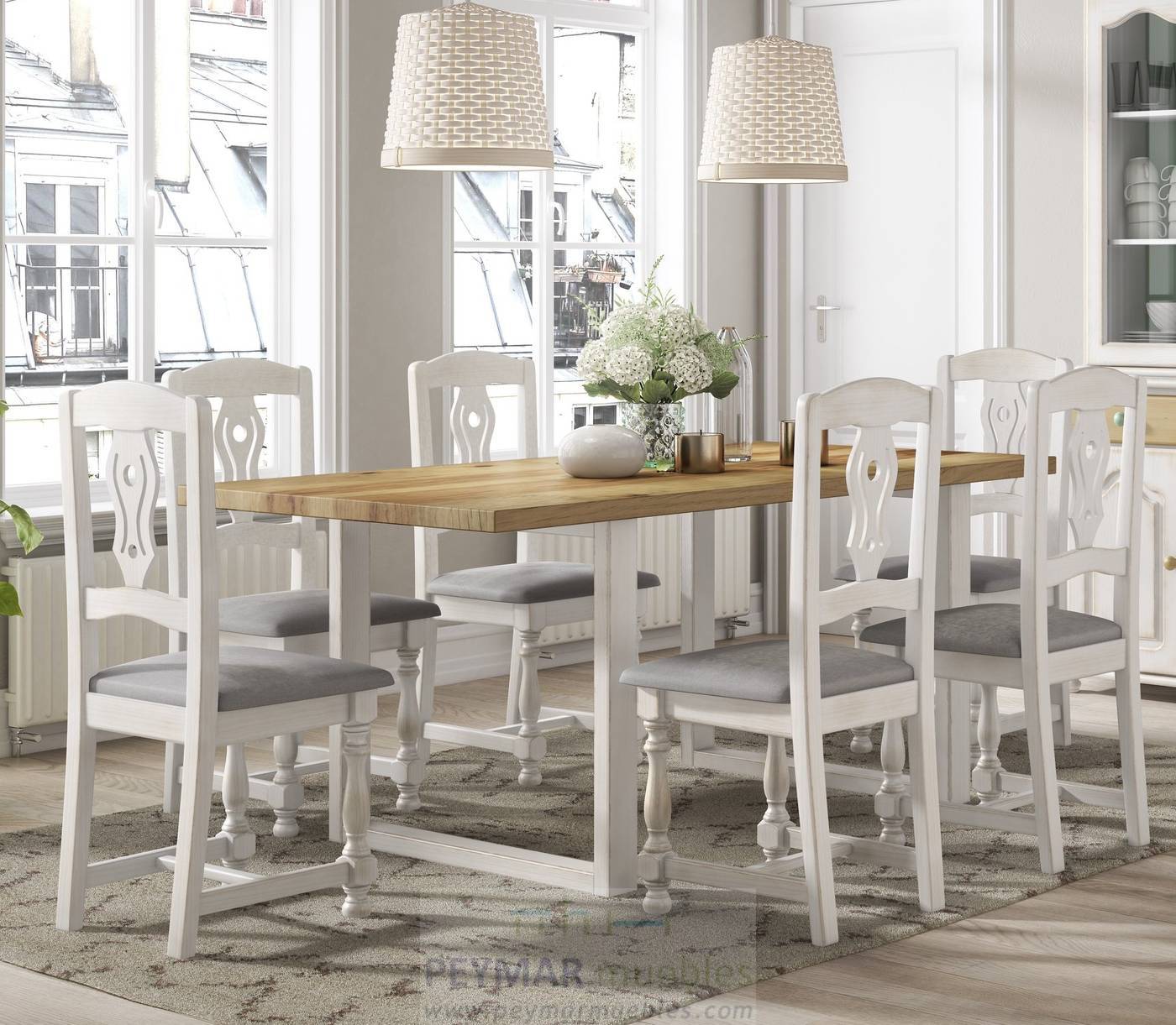 Mesa Enzo Patas Rectas · Salón/Comedor Moderno