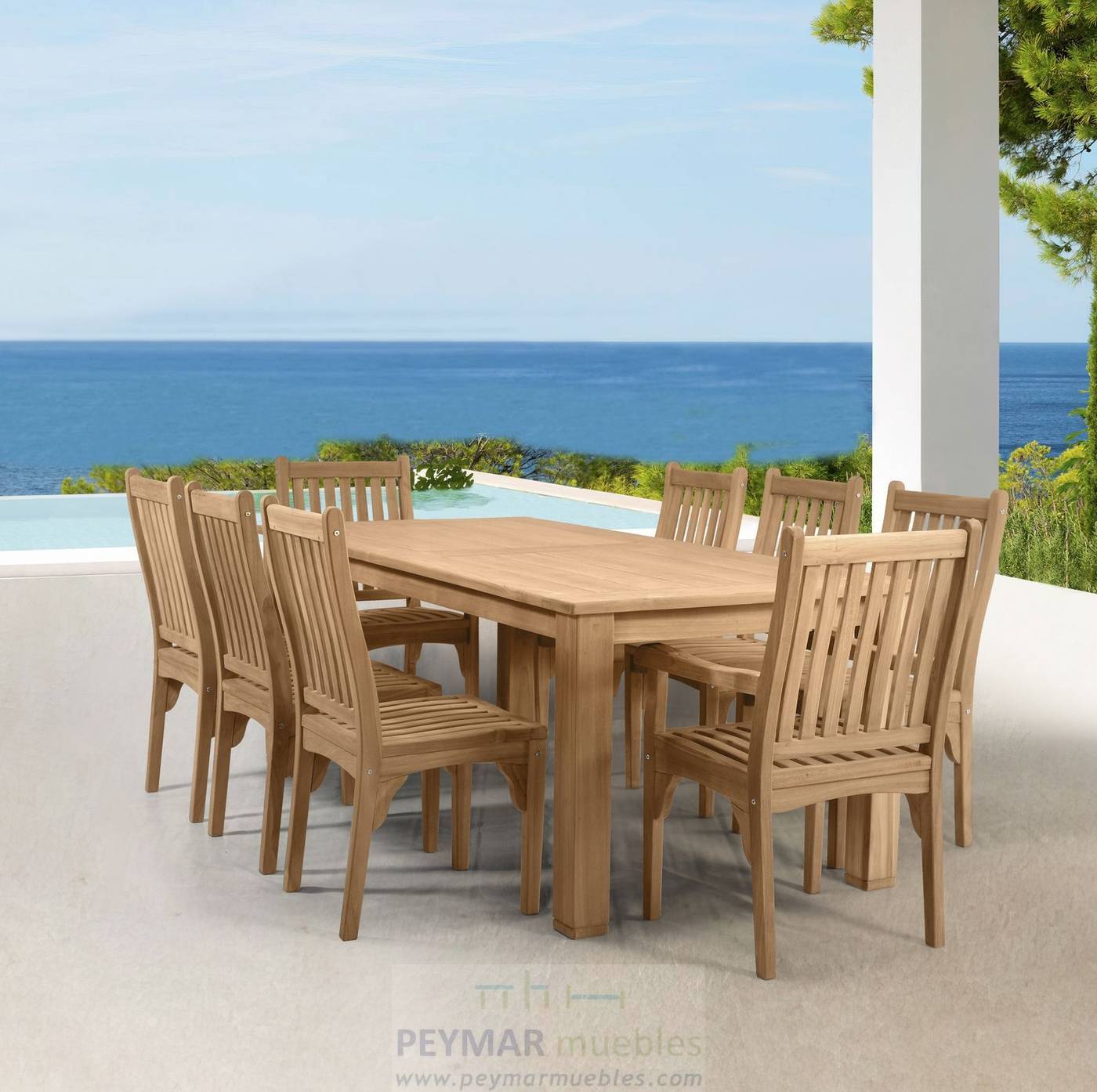 Mesa Teca 280x100 Danao · Jardín/Terraza Madera