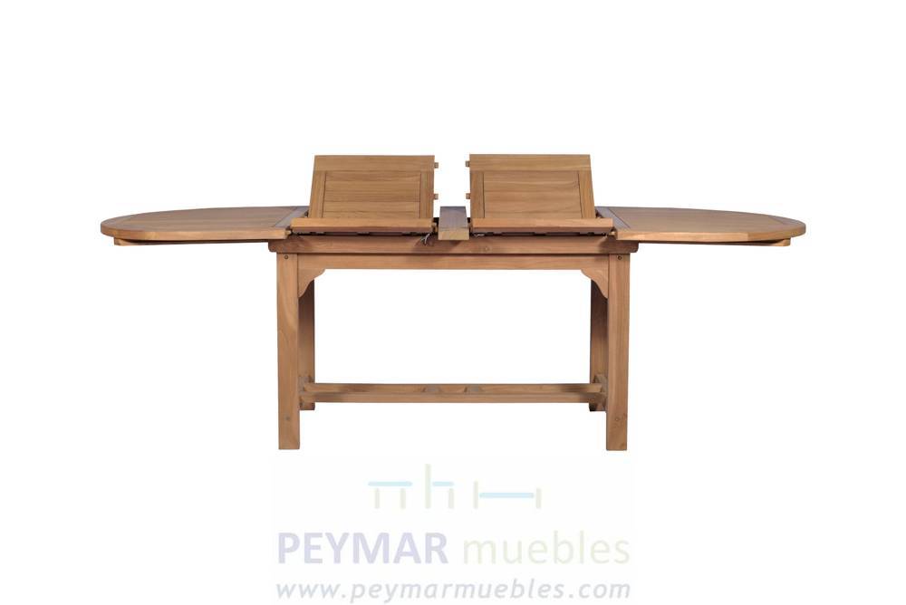 Mesa Exten. Teca ⬯ 150 (Naga) · Jardín/Terraza Madera